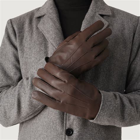Ralph Brown Leather Dress Gloves For Men The Jacket Maker United States