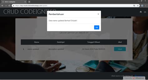 Github B Ivycodeignitercrud Live Demo