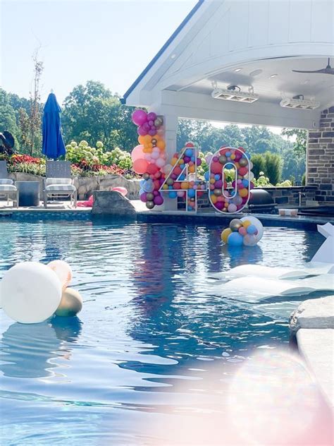 60th Birthday Anniversay Pool Party Decorations Pool Party Themes