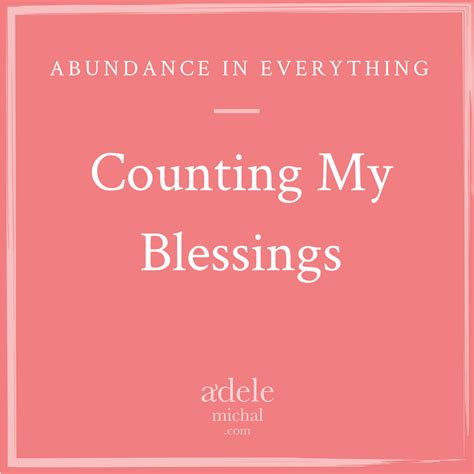 Counting My Blessings Quote
