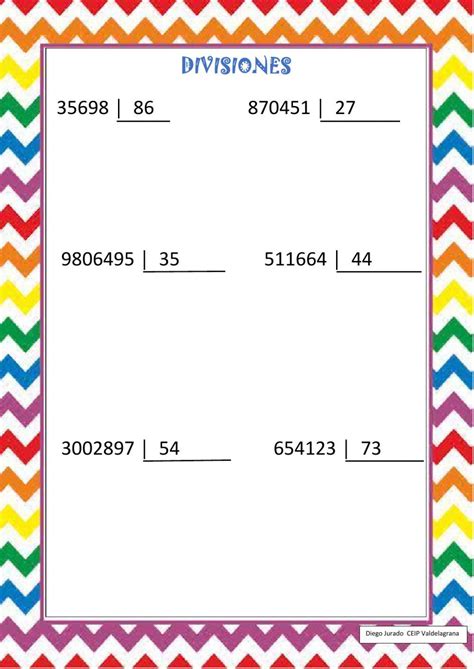 Divisiones Entre Dos Cifras Interactive Worksheet Workbook