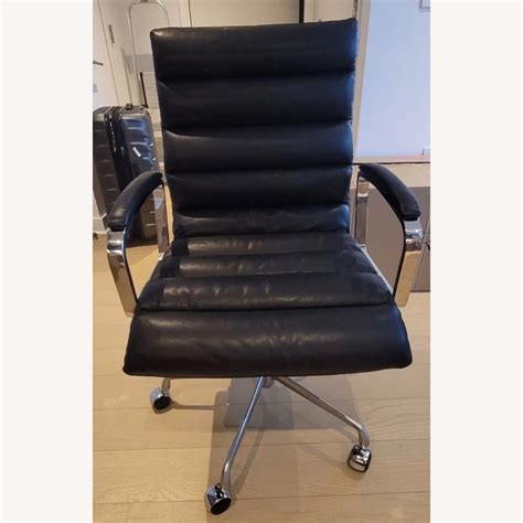 Restoration Hardware Oviedo Office Black Leather Aptdeco
