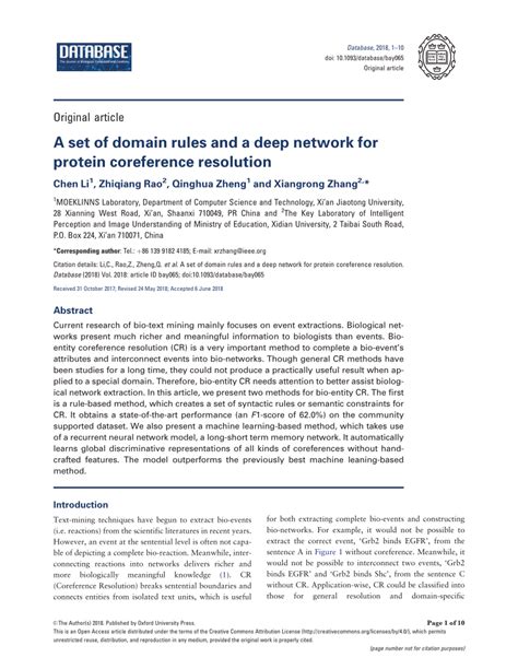 Download Pdf A Set Of Domain Rules And A Deep Network For Protein