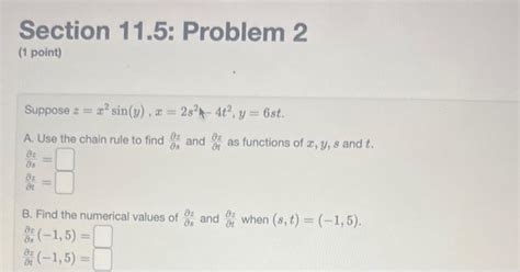 solved section 11 5 problem 2 1 point suppose