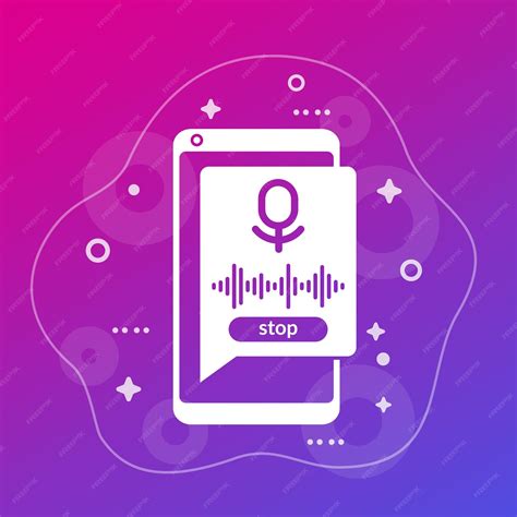 Premium Vector Audio Recording In Smart Phone Vector Icon