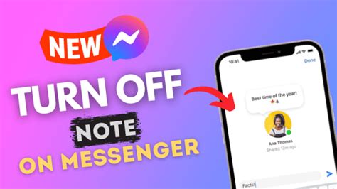 How To Turn Off Notes On Messenger Build My Plays
