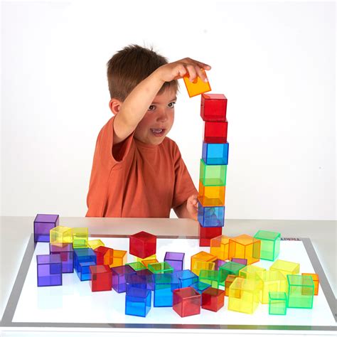 Translucent Colour Rainbow Cube Set Set Of 54 CD73089 Primary ICT