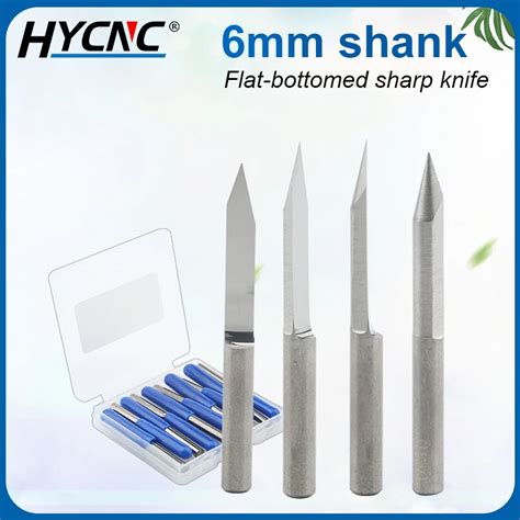 1pcs 6mm 플랫 바닥 조각 칼 머리 30도 조각 나이프 텅스텐 강철 날카로운 칼 컴퓨터 Cnc 밀링 커터밀링 커터