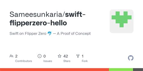 Github Sameesunkariaswift Flipperzero Hello Swift On Flipper Zero 🐬