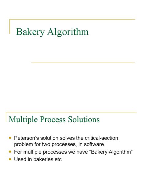 15 bakery algorithm pdf computer programming computer science