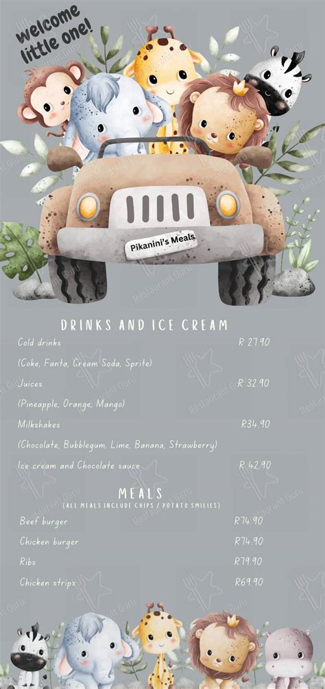 Menu At Re Kaofela African Cuisine Restaurant Klerksdorp