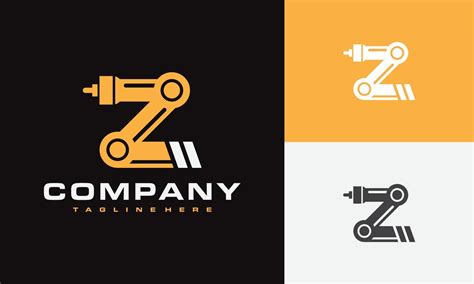 Initials Z Robotic Logo 22840617 Vector Art At Vecteezy