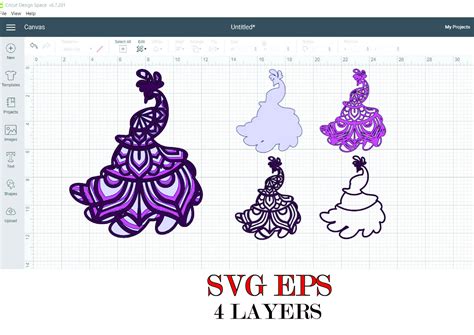 Peacock 3d Mandala 4 Layers Svg And Eps Files Digital Etsy
