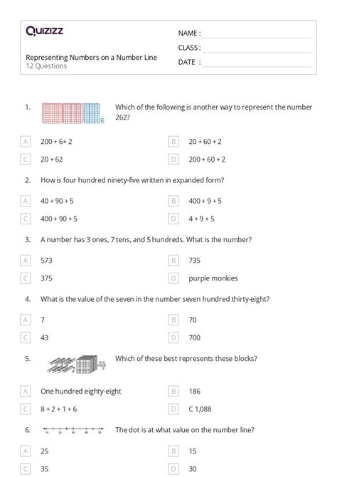 50 Subtraction On A Number Line Worksheets For 2nd Grade On Quizizz