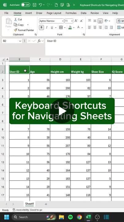 Keyboard Shortcuts For Navigating Sheets Cheatsheets