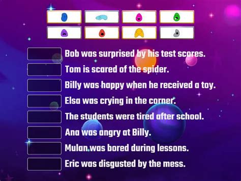 Emotional Blobs And Sentences Level 1 Une Las Parejas