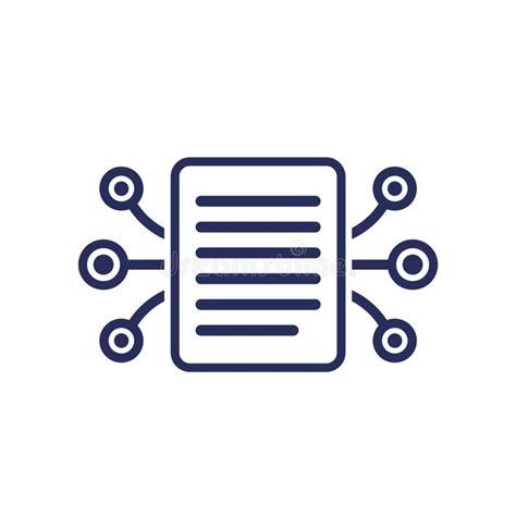 compiling data icon on white stock vector illustration of format
