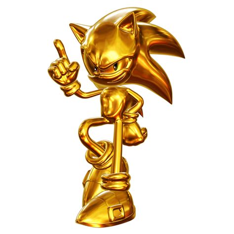 Sonic Golden Statue Render 10 Year Celeboration By Soniconbox On Deviantart