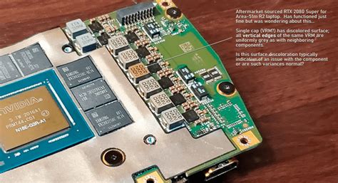 Discoloration On The Surface Of A Single Vrm Rtx 2080 Super For Area