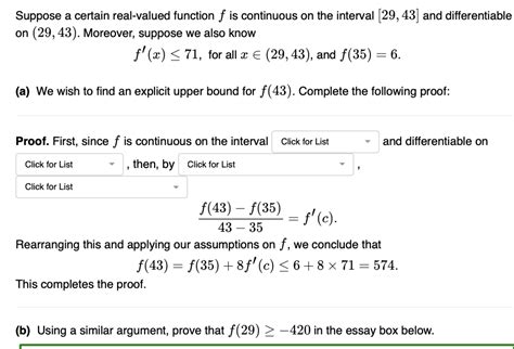 suppose a certain real valued function f is