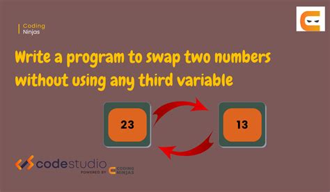 Program To Swap Two Numbers Without Using Any Third Variable Naukri