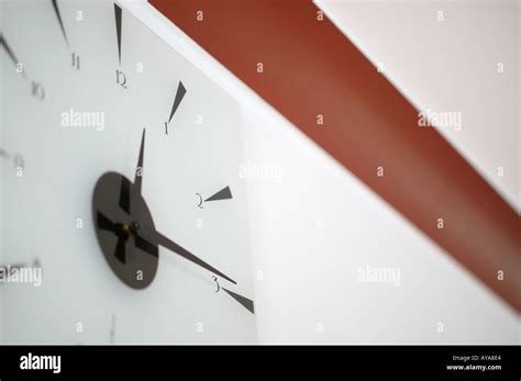 Modern Clock In Minimalist Home Stock Photo Alamy