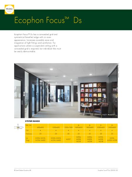 Data Sheet Focus Ds January 2023 Latest Saint Gobain Ecophon Data Sheet Focus Ds January 2023 Latest Saint Gobain Ecophon
