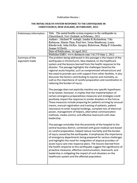 Publication Review Ardagh Pdf Patient Emergency Management