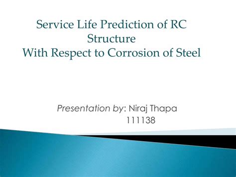 Pdf Service Life Prediction Of Rc Structurewith Respect To Corrosion