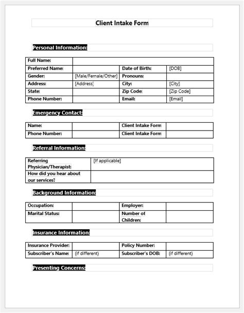 25 Important Forms Used By Psychologists Download And Print