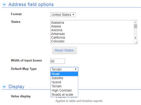 configure address field quickbase help