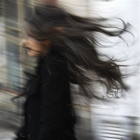 Motion Blurred Woman In Istanbul Dynamic Street Photography Premium