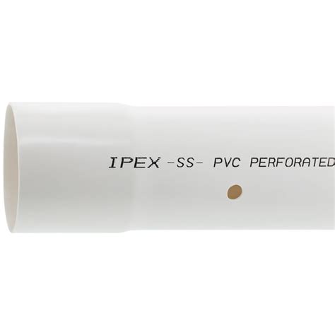 Ipex 4 In X 10 Ft Perforated Pvc Sewer Drain Pipe 04 416 At