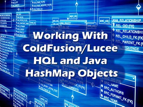 working with coldfusion lucee hql and java hashmap objects