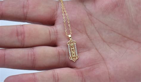 Gold Mezuzah Necklace Mezuzah Pendant Biblical Necklace Hebrew Necklace