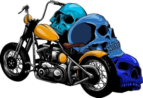 Illustration Of Custom Motorcycle Chopper Vector Design Stock Vector
