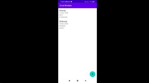 Crud Biodata Part 1 Recyclerview Sqlite Database Android Studio