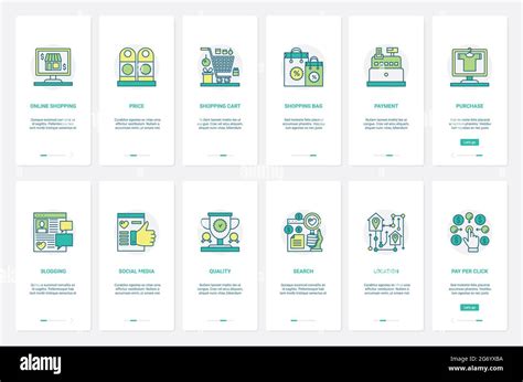 Online Shopping Technology Promotion Vector Illustration Ux Ui Onboarding Mobile App Page
