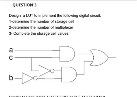Solved Design A LUT To Implement The Following Digital Chegg