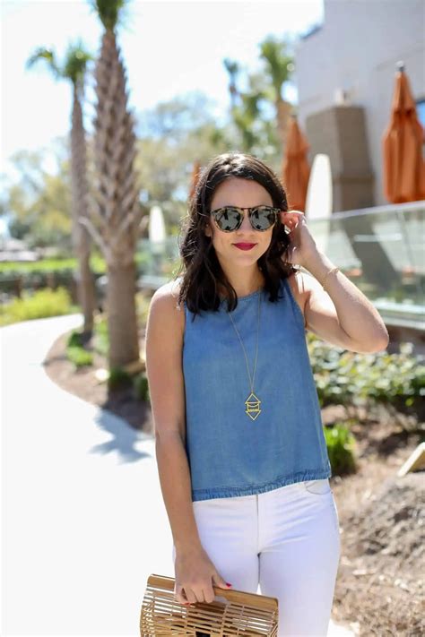 White Jeans And Chambray Outfit Ideas My Style Vita