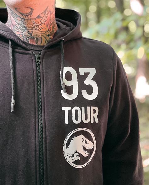 Jurassic Park 93 Tour Hooded Jacket Black Elbenwald