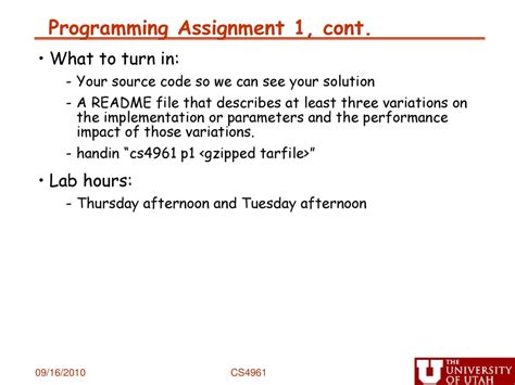 cs4961 parallel programming lecture 8 simd cont ppt download