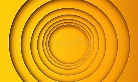 Concentric Circles Design In Vibrant Yellow Tones Layered Patterns