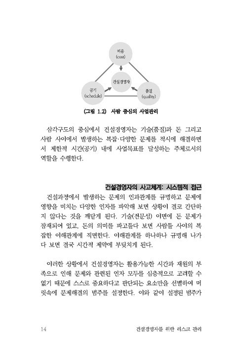 알라딘 미리보기 건설경영자를 위한 리스크 관리