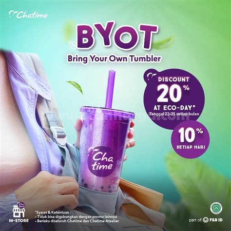 Promo Chatime Purple Tumbler Diskon 20 Scanharga