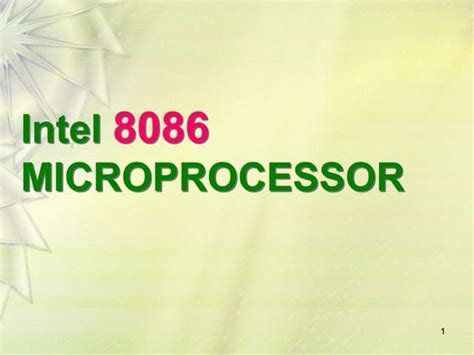 8086 Micro Processor Ppt