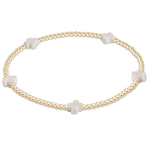 Egirl Signature Cross Small 2mm Gold Bracelet Pink Vera Bradley