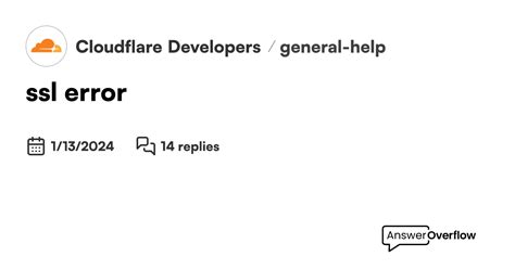 ssl error cloudflare developers