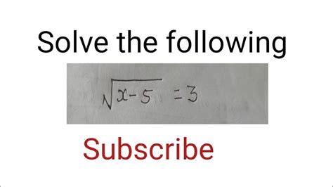 Solve Under Root X 53 Mathguruji Mathematics Youtube