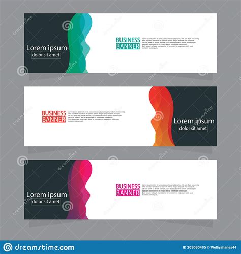 Vector Abstract Design Web Banner Template Web Design Elements Header Design Stock Vector